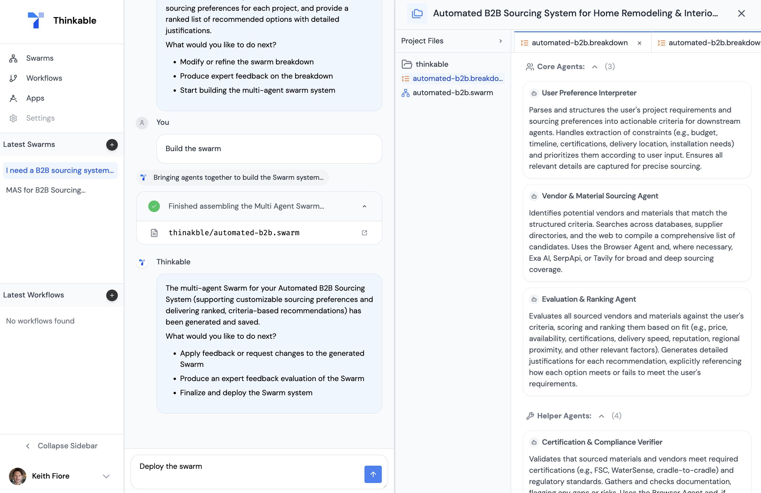 Thinkable - Multi-agent intelligence. One conversation away.