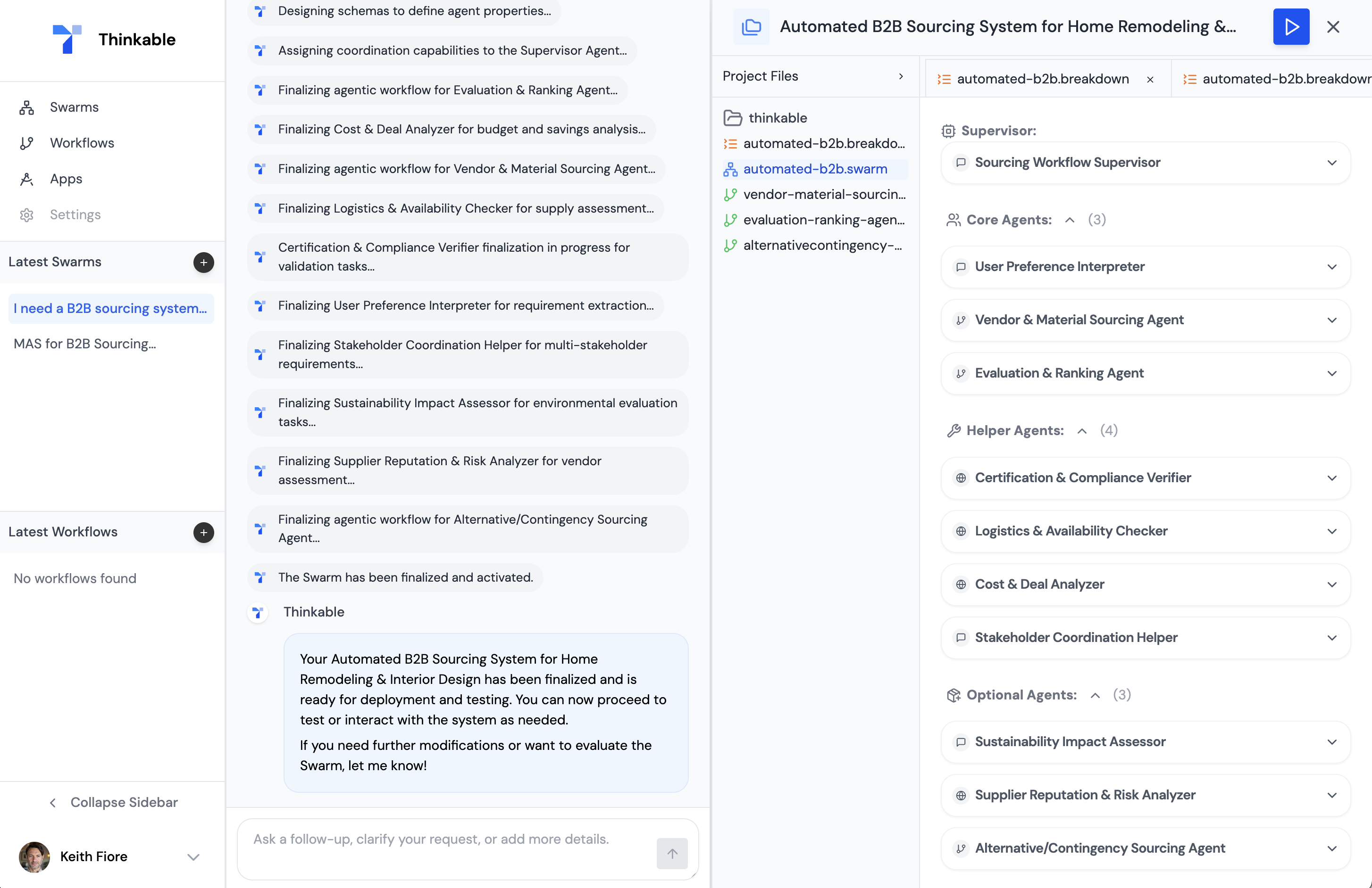 Thinkable - Multi-agent intelligence. One conversation away.